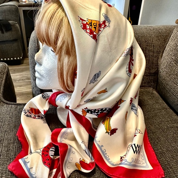Worth | Accessories | Worth Silk Rooster Scarf New With Tag Made In ...